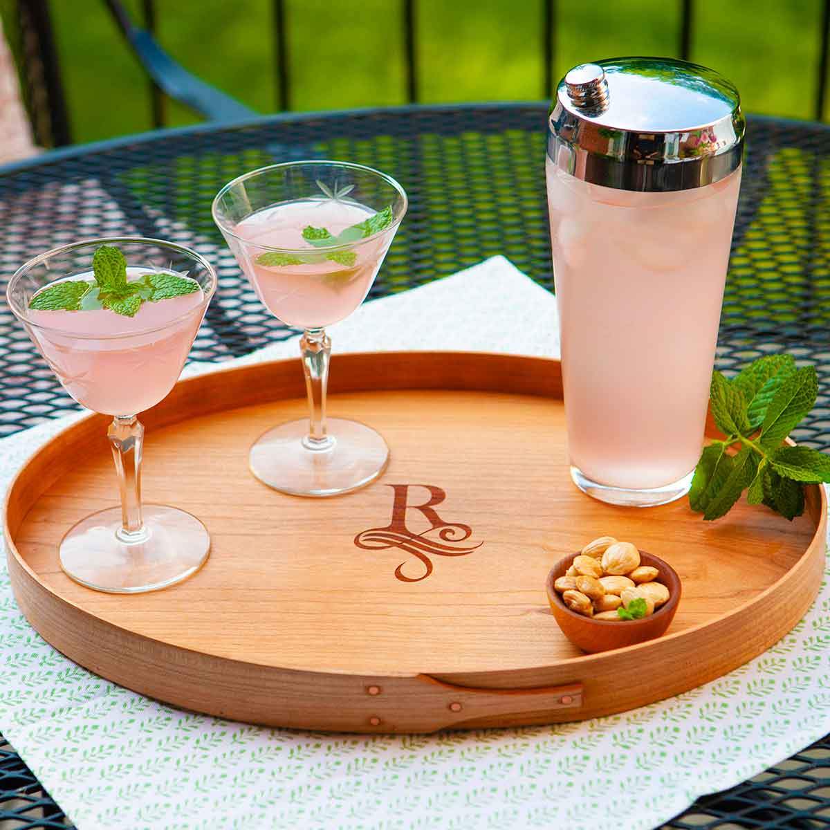 Monogrammed Wood Serving Tray - Words with Boards, LLC